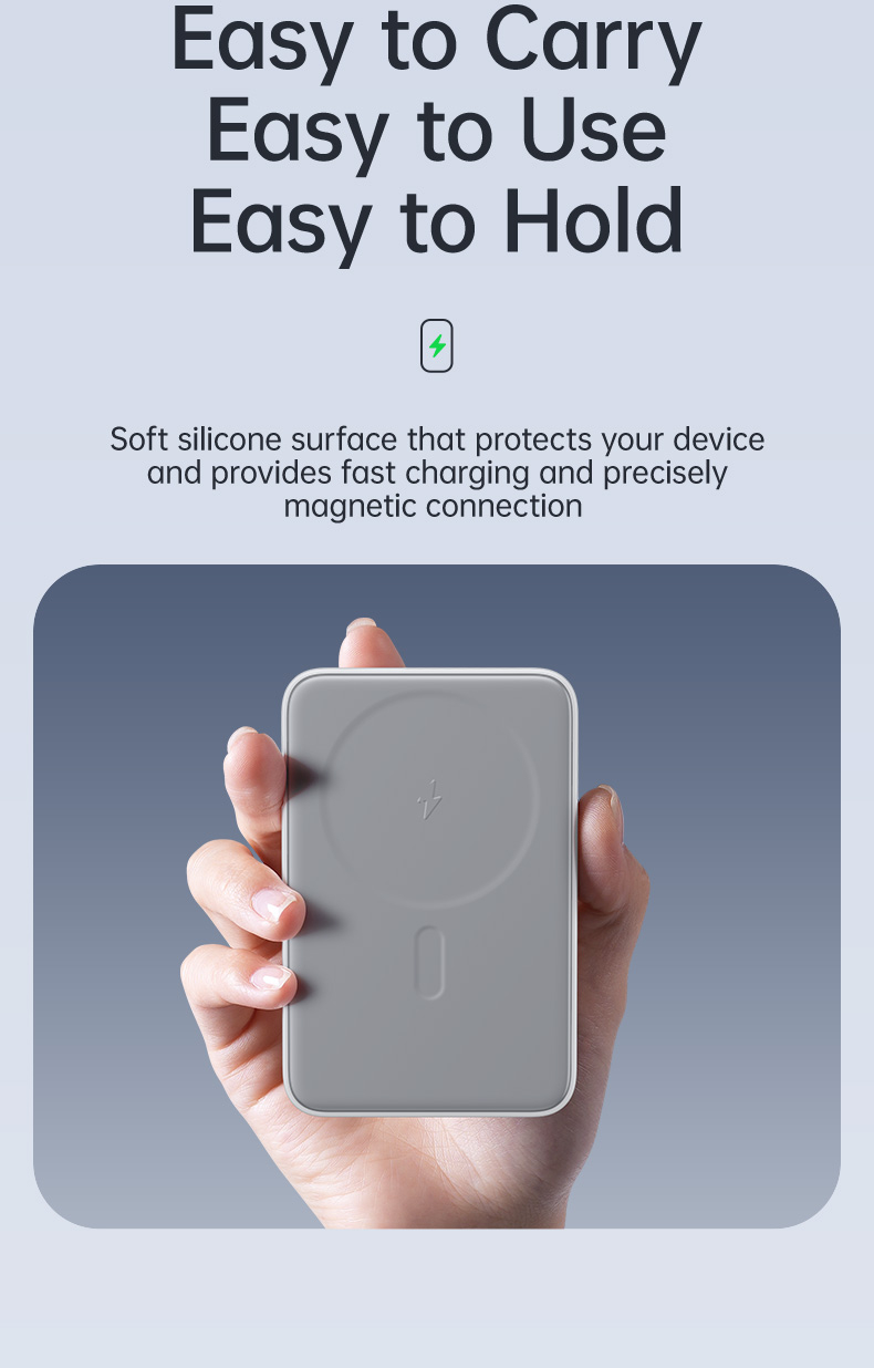 [Benks] 10000mAh Wireless Power Bank with Magnetic Charging with Built ...