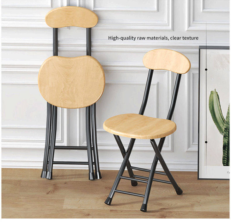 (HOME+) Folding stool household dining stool space saving portable ...