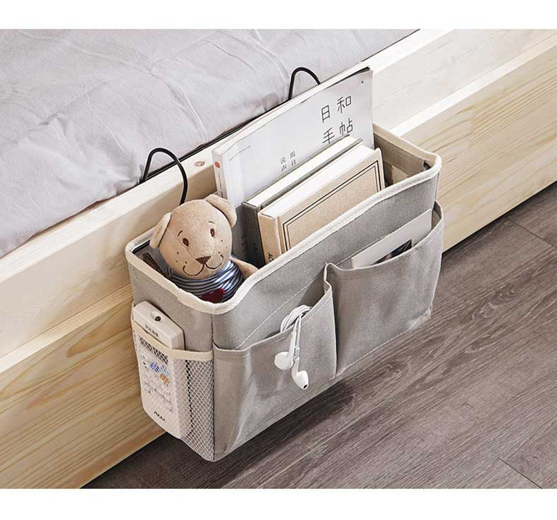 (HOME+) Bedside Tidy Organiser Hanging Storage Holder Cabin Shelf Bunks ...