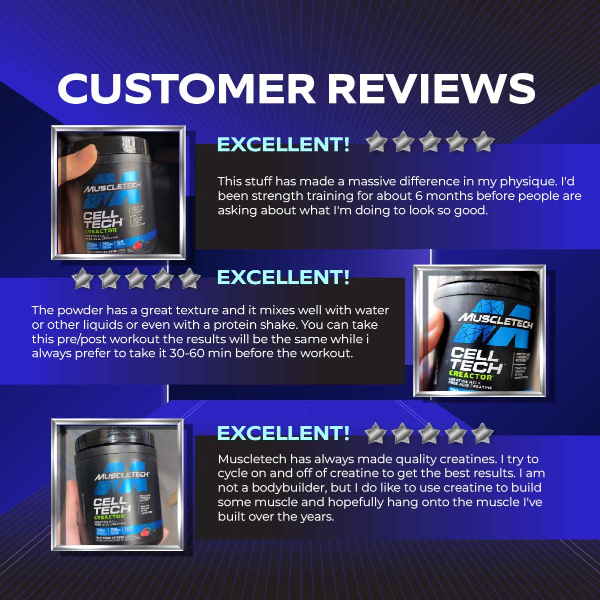 MuscleTech Cell Tech, Creatine HCI, Free-Acid Creatine, Increase ...