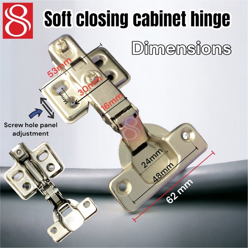 [ READY STOCK ] Soft Closing Cabinet Hinge Safety buffer slow close ...