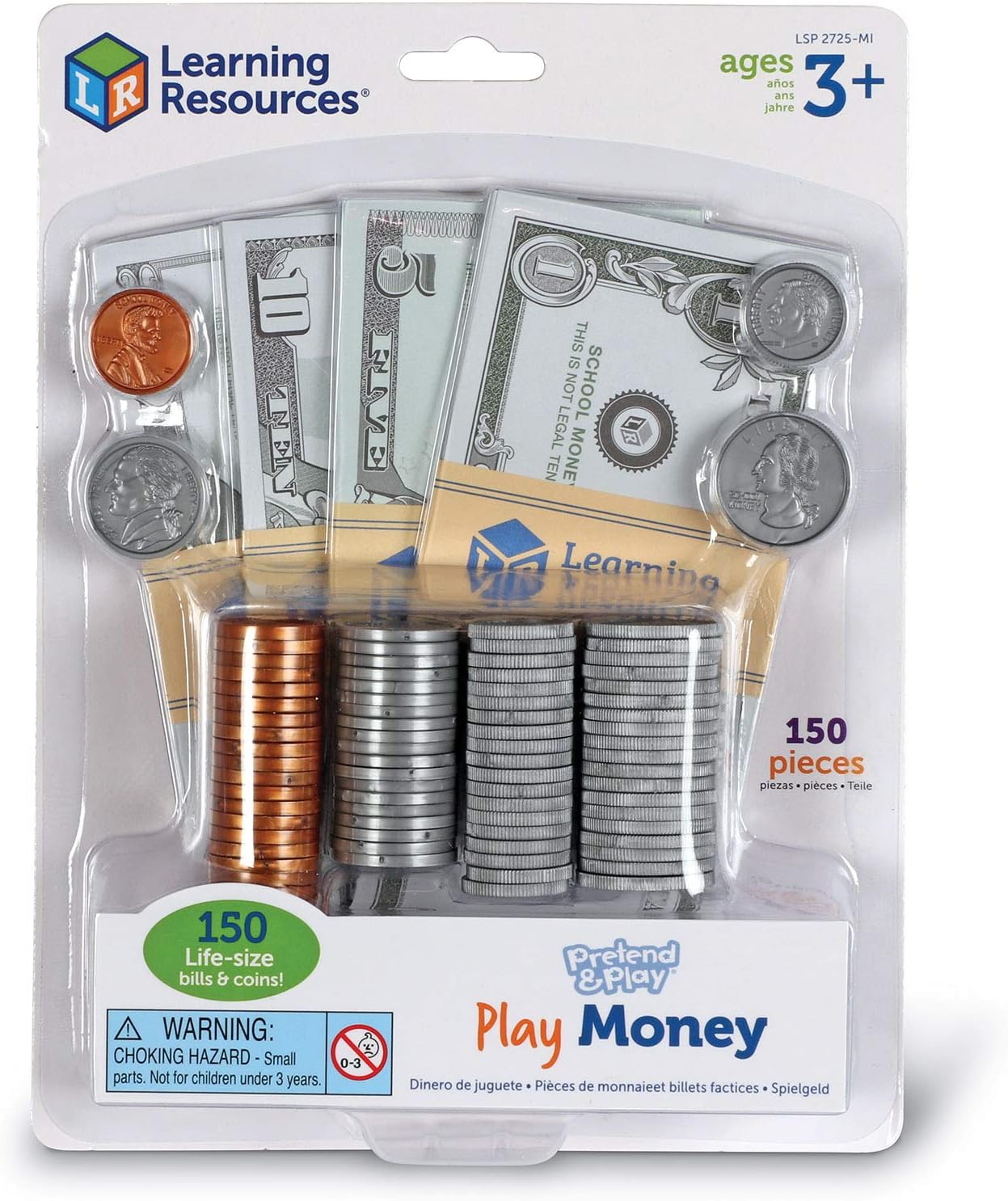 Learning Resources Pretend and Play, Play Money for Kids, Counting ...