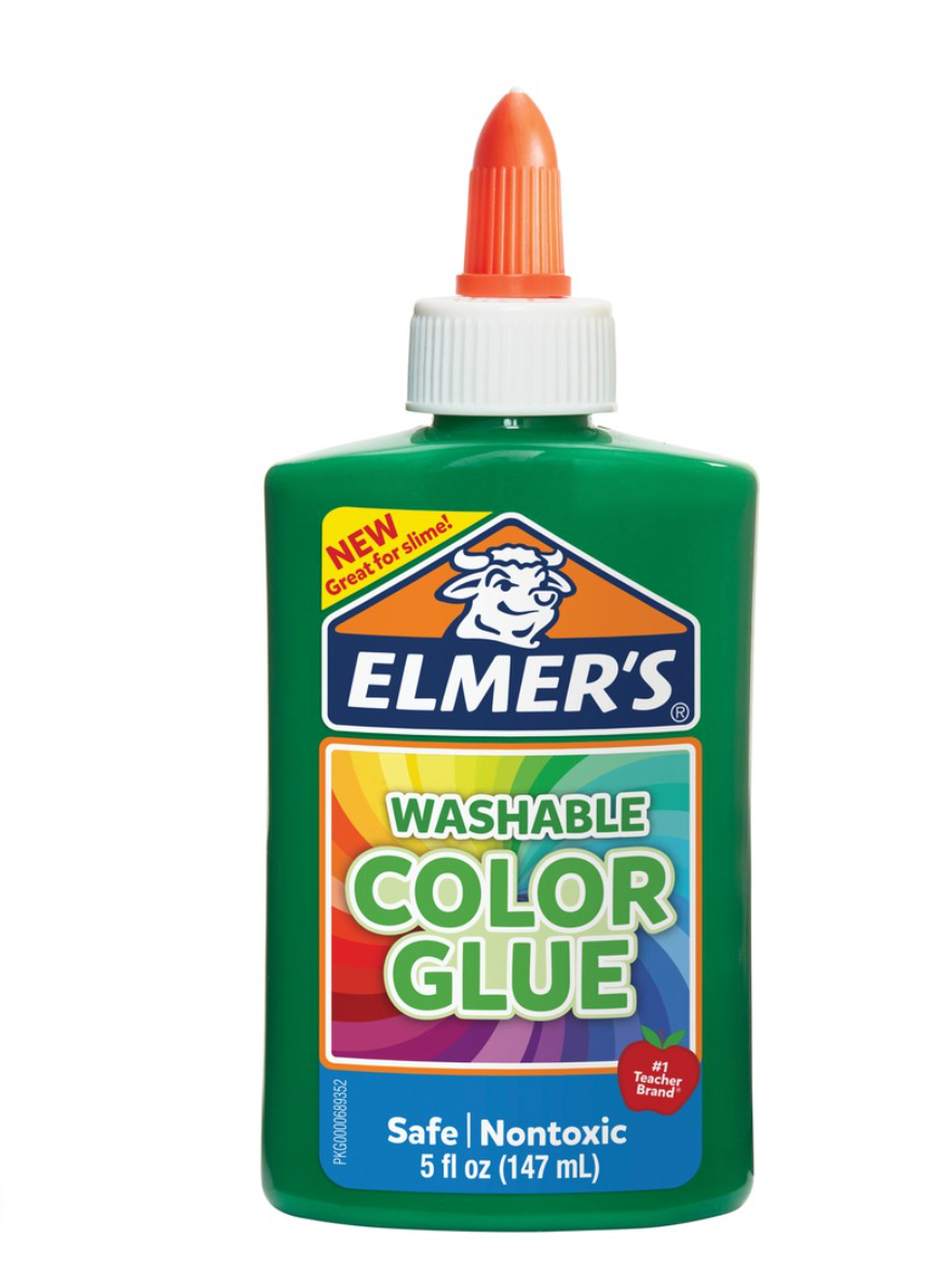 Elmer's Opaque Colored Glue 5oz - Pink Green Purple Blue Color Liquid ...