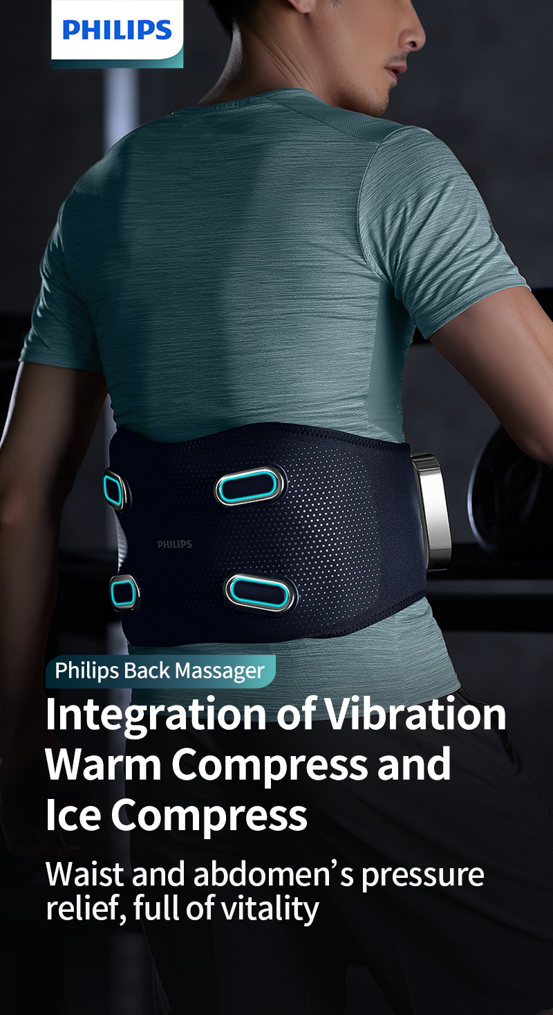 Philips Cordless Lower Back Massager with Soothing Heating and Ice ...