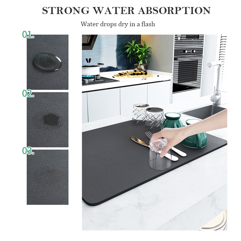 🇸🇬【SG stock】Diatomite Mat Quick Drying Diatomite Mat | Fast Absorbing ...