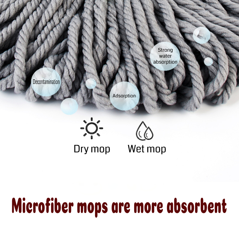 Telescopic Self Wringing Mop Twist Drying Mop Extendable Floor Cleaning ...