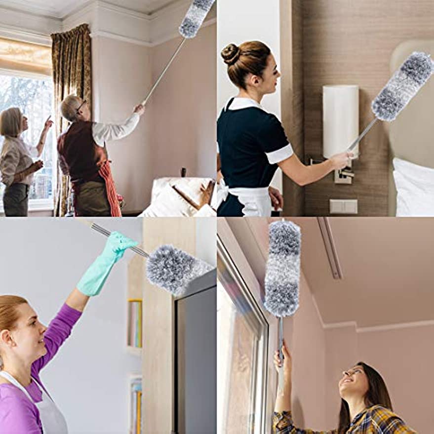 2.8M Microfiber Feather Duster Extendable Duster with Long Pole ...