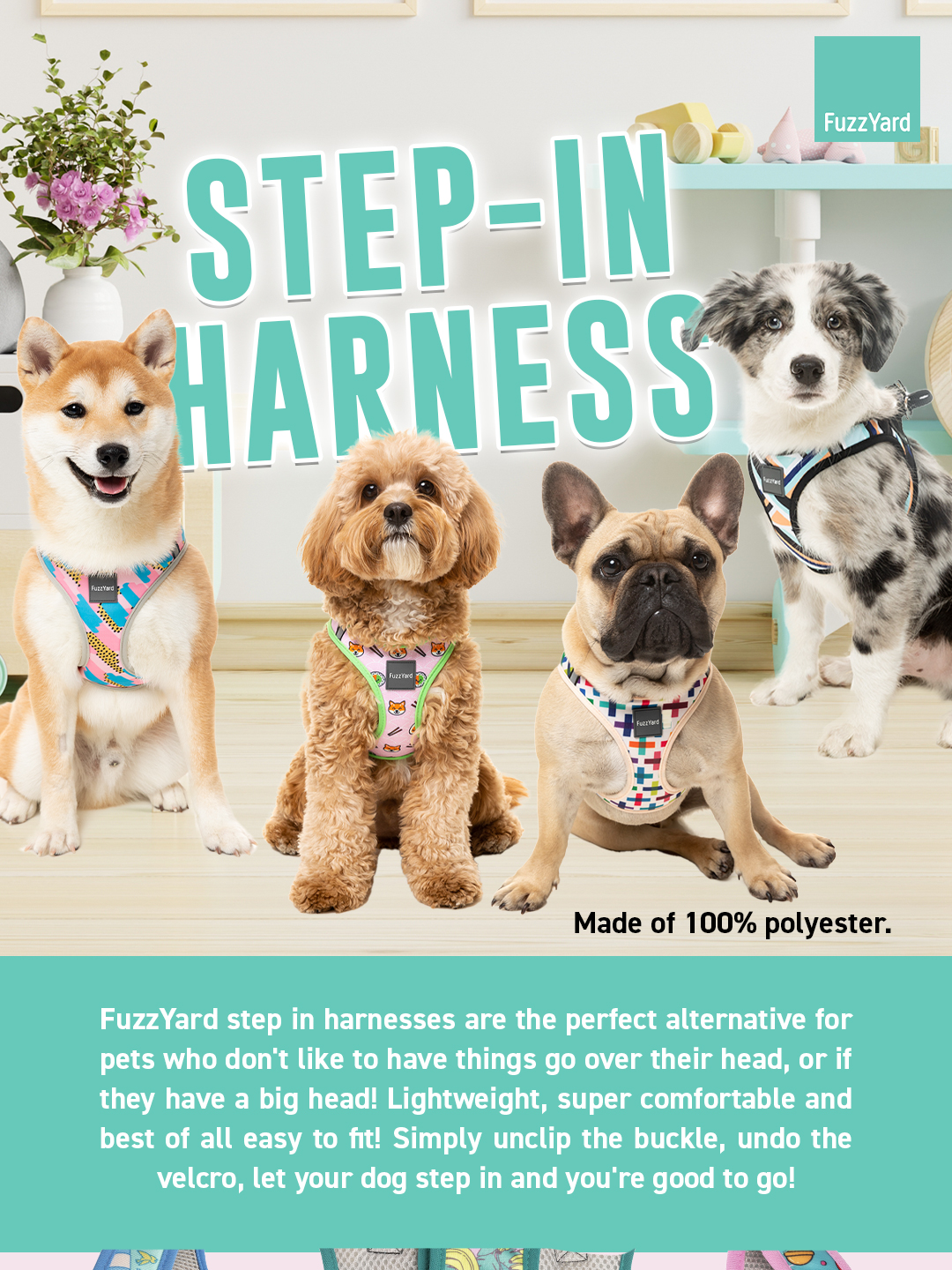 FuzzYard Step-In Dog Harness Collection #2 (Designs) | Shopee Singapore