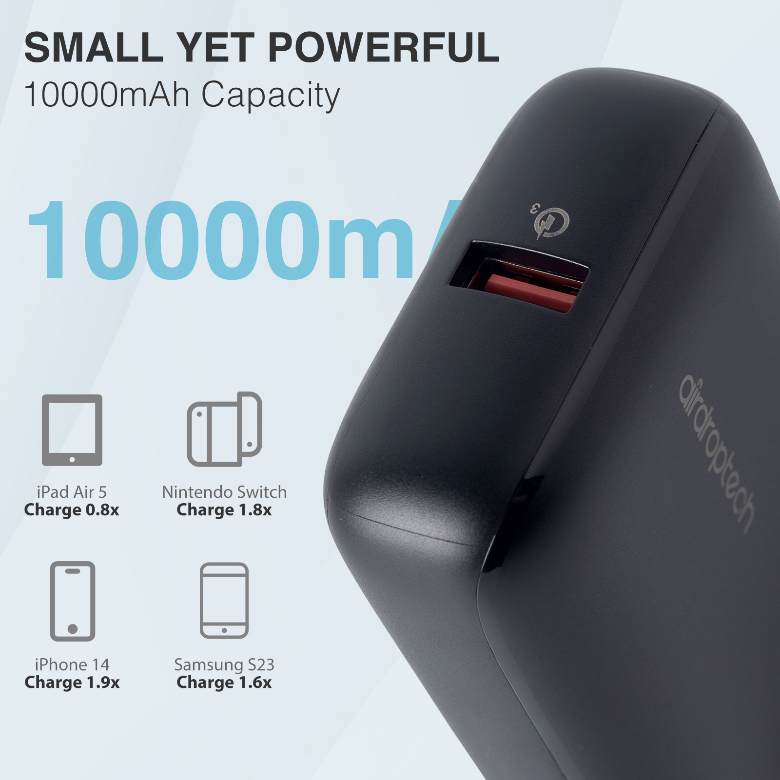 AIRDROPTECH 10000mAh 22.5W / 20W PD fast charging Mini power bank ...