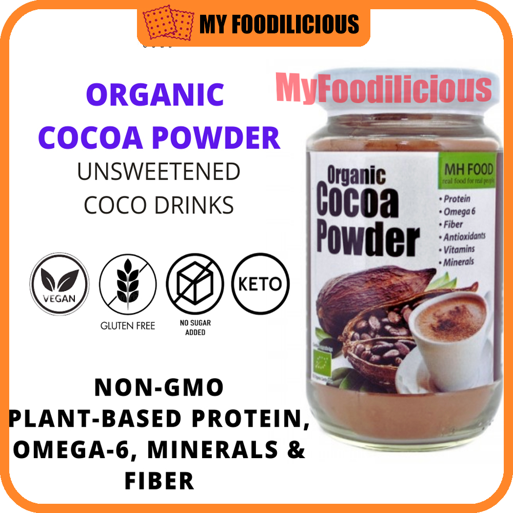 MH Food Organic Cocoa Powder Unsweetened Cocoa Powder 140g Serbuk Koko ...