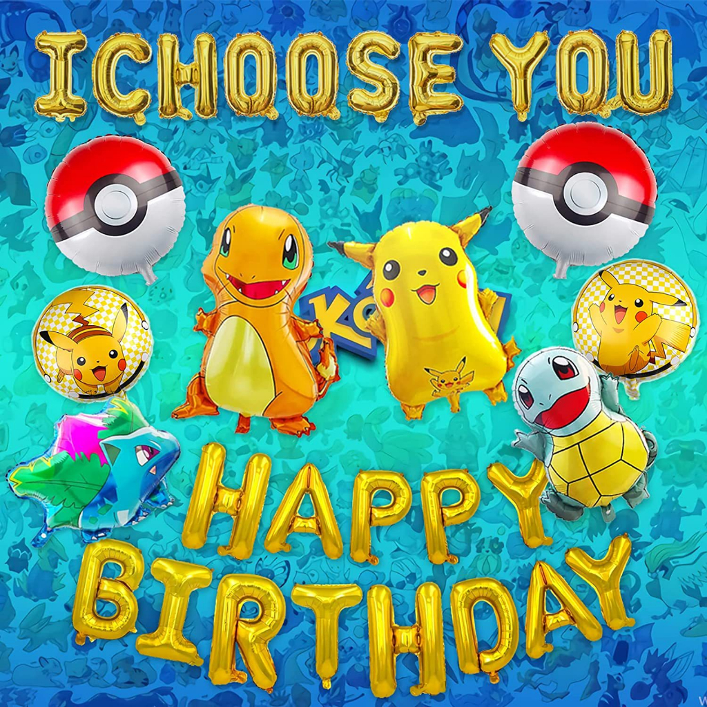 [SG] Pokemon Pokeball Pikachu Charizard Foil Balloons Cartoon Party ...