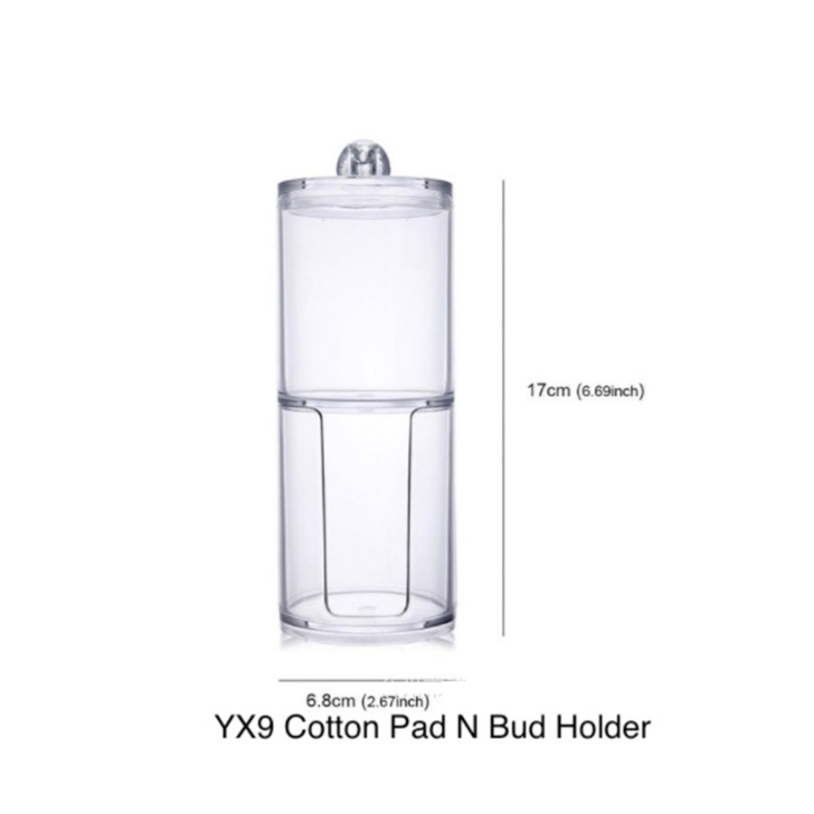 Easyhome.sg Cotton Bud Cotton Swab Cotton Pad Storage Box Round ...