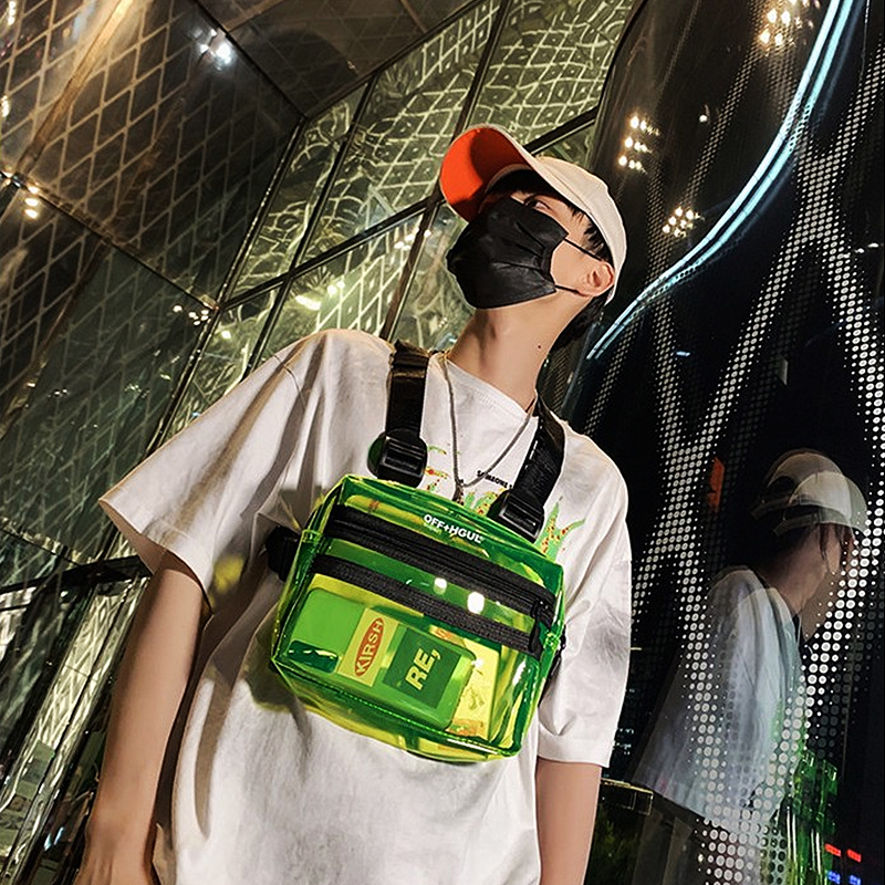 SG Chest Rig Bag Nylon Adjustable Hip Hop Cross Shoulder Bag Functional ...