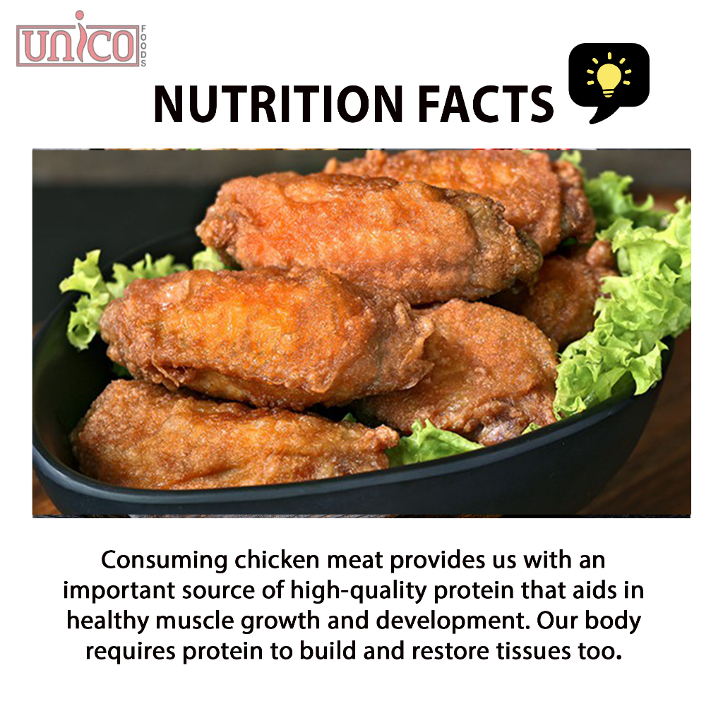 [UNICOFOODS] UF Prawn Paste Marinated Chicken Mid joint Wings (400gm ...
