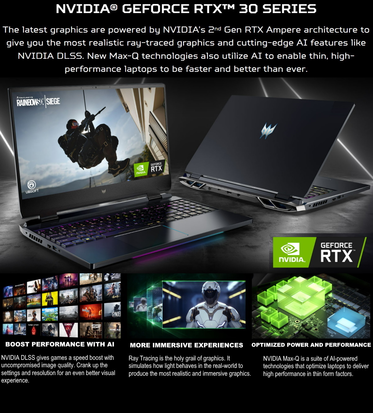 NVIDIA GeForce RTX 3080 Gaming Laptop - Acer Predator Helios 300 PH315 ...