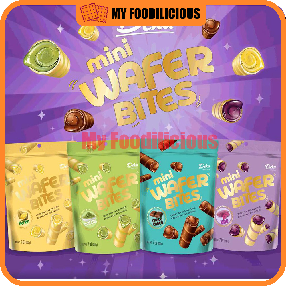 Deka Mini Wafer Bites 80g/70g Durian/Ube/Choco/Matcha/Peanut Butter ...