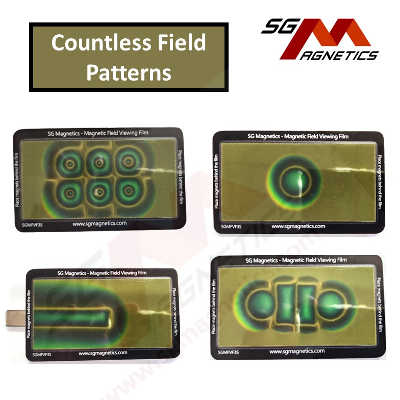 Magnetic Field Viewing Film - Magnet Pattern Viewer Magnetism Fields ...