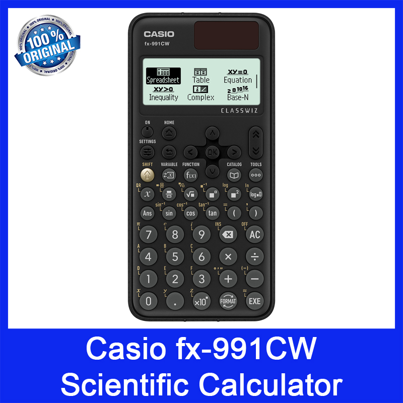 Casio fx-991CW Standard Scientific Calculator. 4-Gradation Display ...