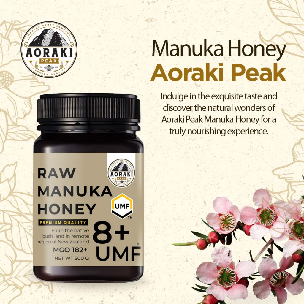 Aoraki Peak UMF 8+ Manuka Honey ,500g (Expiry: Mar 2028) | Shopee Singapore