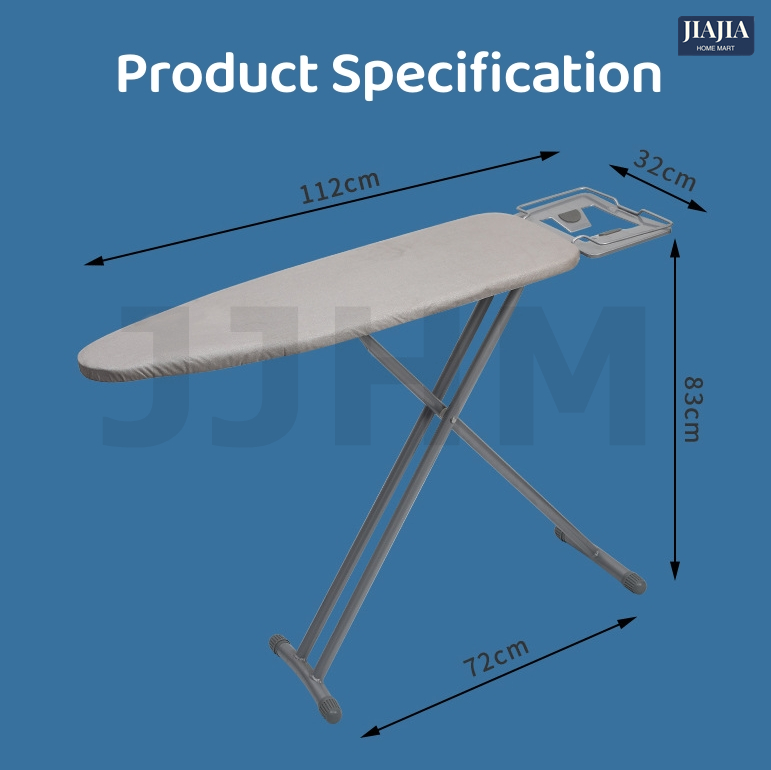 SG Foldable Standing Iron Board Premium Cotton Cover with Adjustable ...
