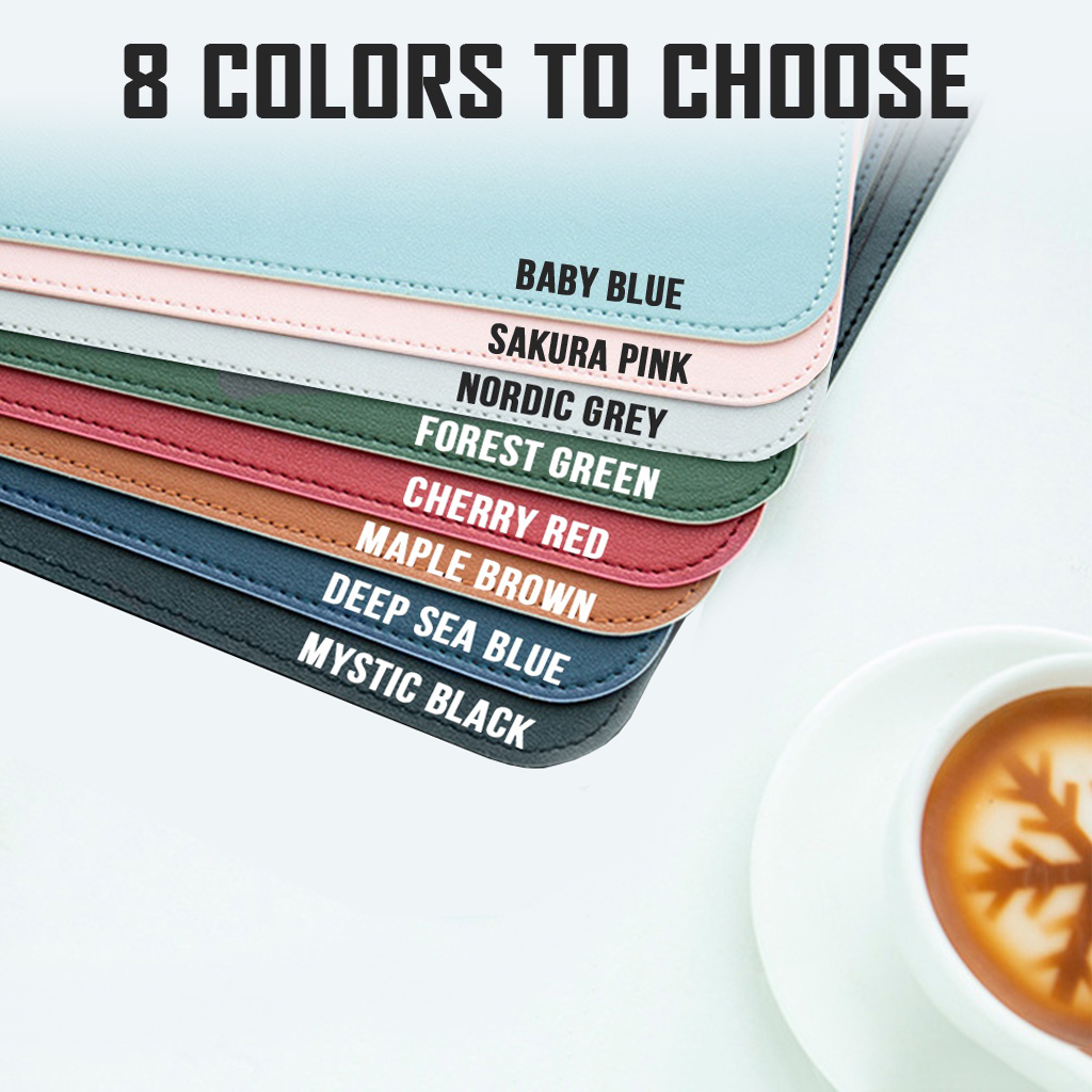 (SG STOCK) Waterproof Leather Desk Mouse Pad - Large Desktop Table Mat ...