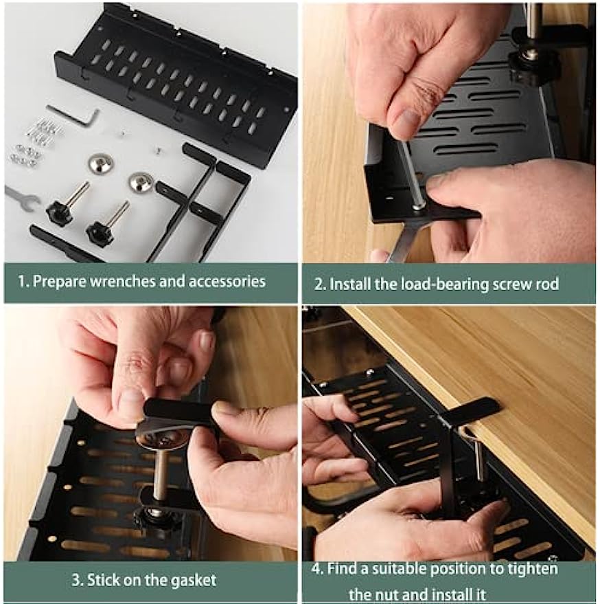 Extendable Under Desk Cable Management Tray,Retractable Cord Organizer ...