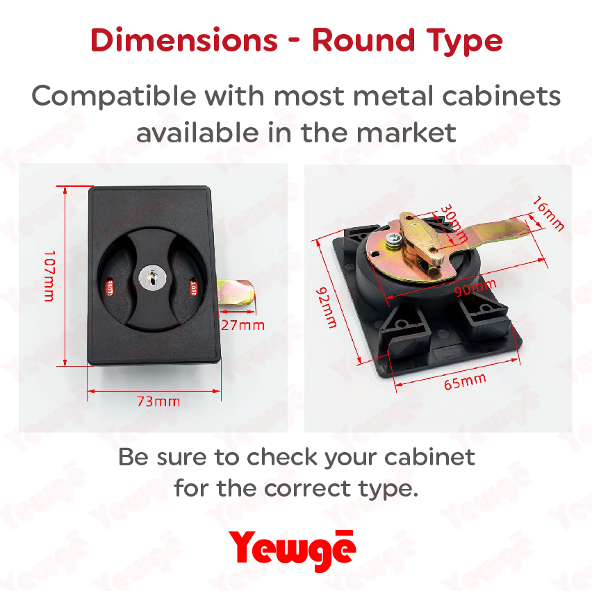 Replacement Cabinet Lock for Office Metal Steel Swing Door Cabinet with ...