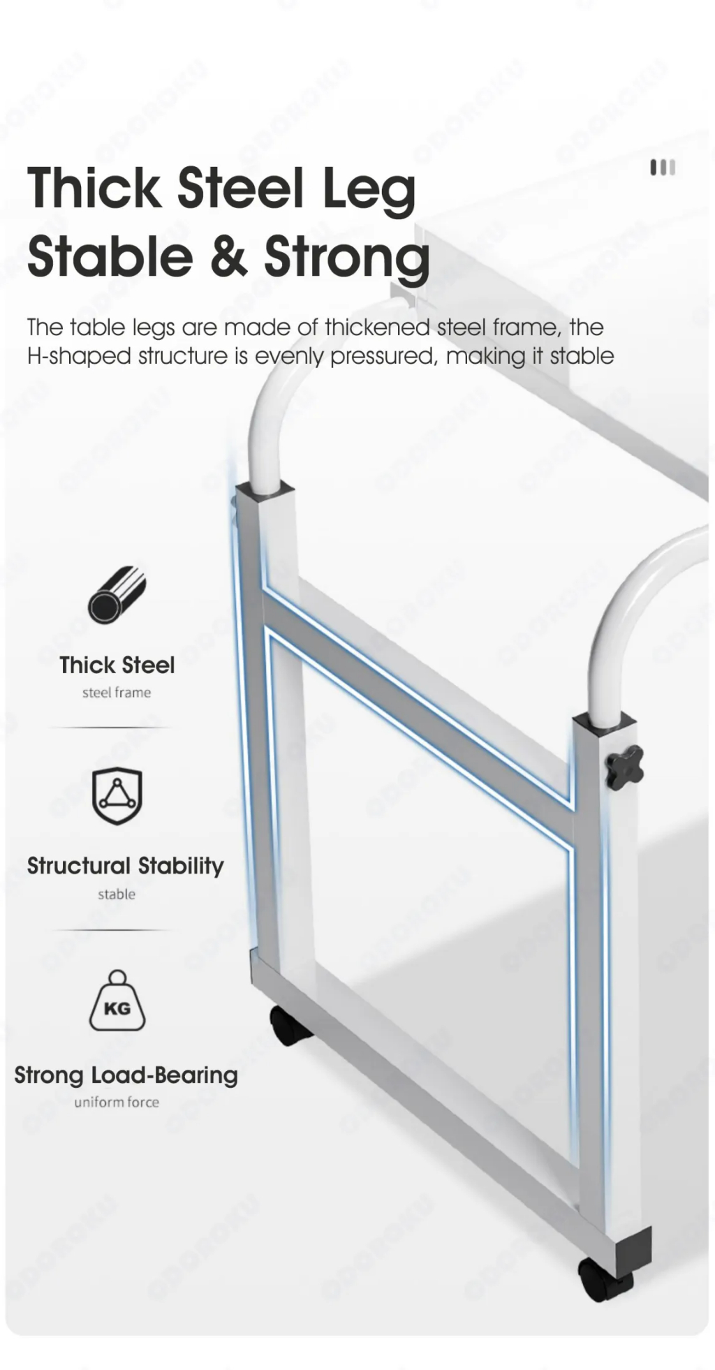 [Free Installation]Adjustable Movable Table/Overbed Desk/Moveable Table ...
