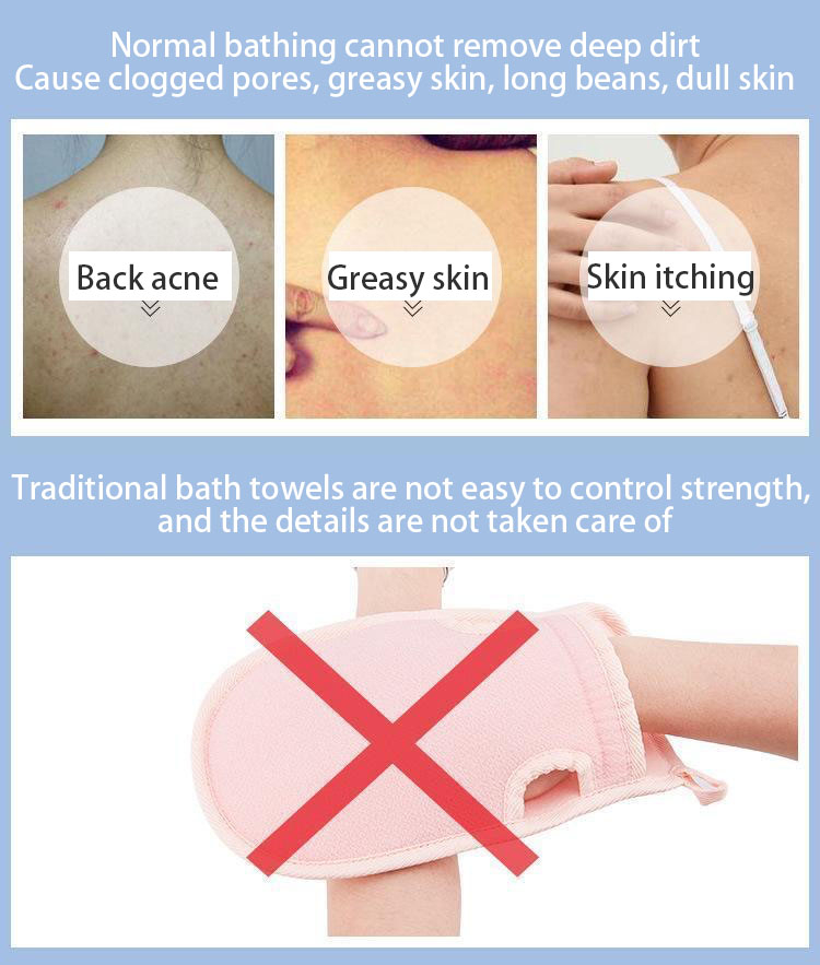 🇸🇬【SG stock】Bath Gloves Removing Body Scrub Shower 5 Fingers Dead SKin ...