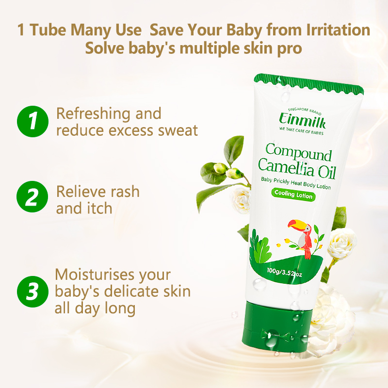 Einmilk Cooling Baby Prickly Heat/Diaper Lotion Gentle Diaper Rash ...