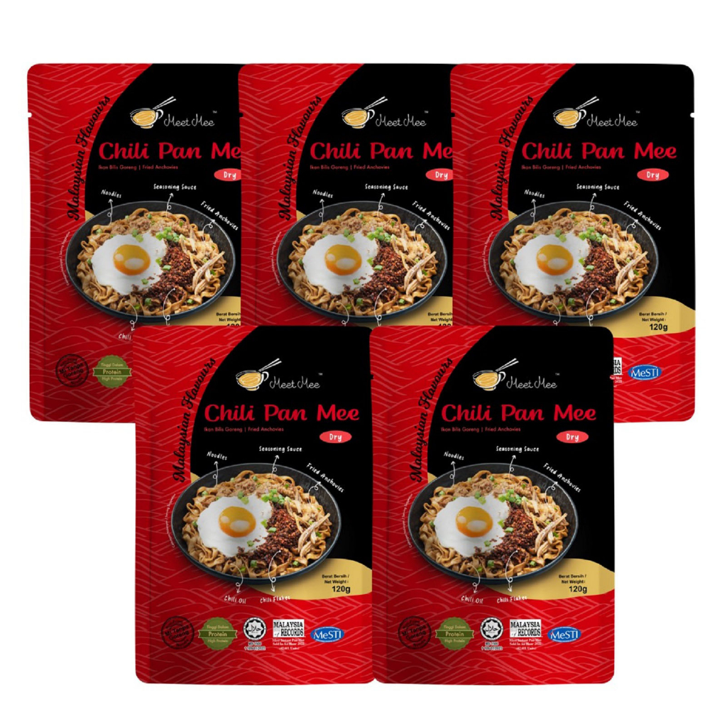 [BUNDLE OF 5] MEET MEE Chili Pan Mee Fish Cakes / Chili Pan Mee ...