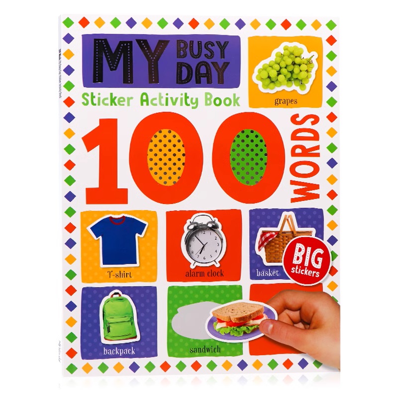 【SG Stock】First 100 Words Sticker Activity Book，animals/Things that Go ...