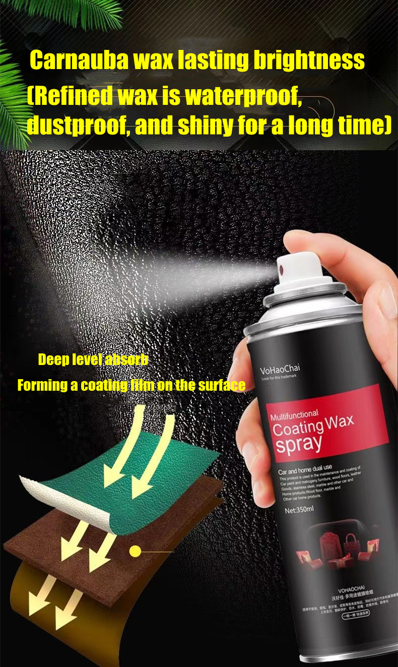 【SG Stock】4 in 1 Multipurpose Leather Cleaner Spray l Coating Wax car ...