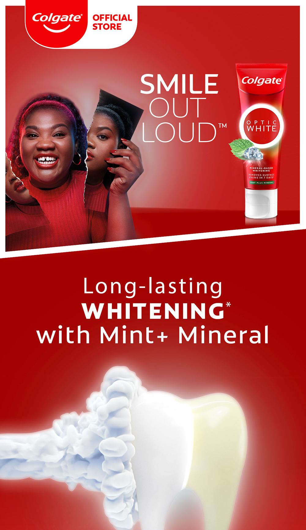Colgate Optic White Mint Plus Mineral 100g | Shopee Singapore