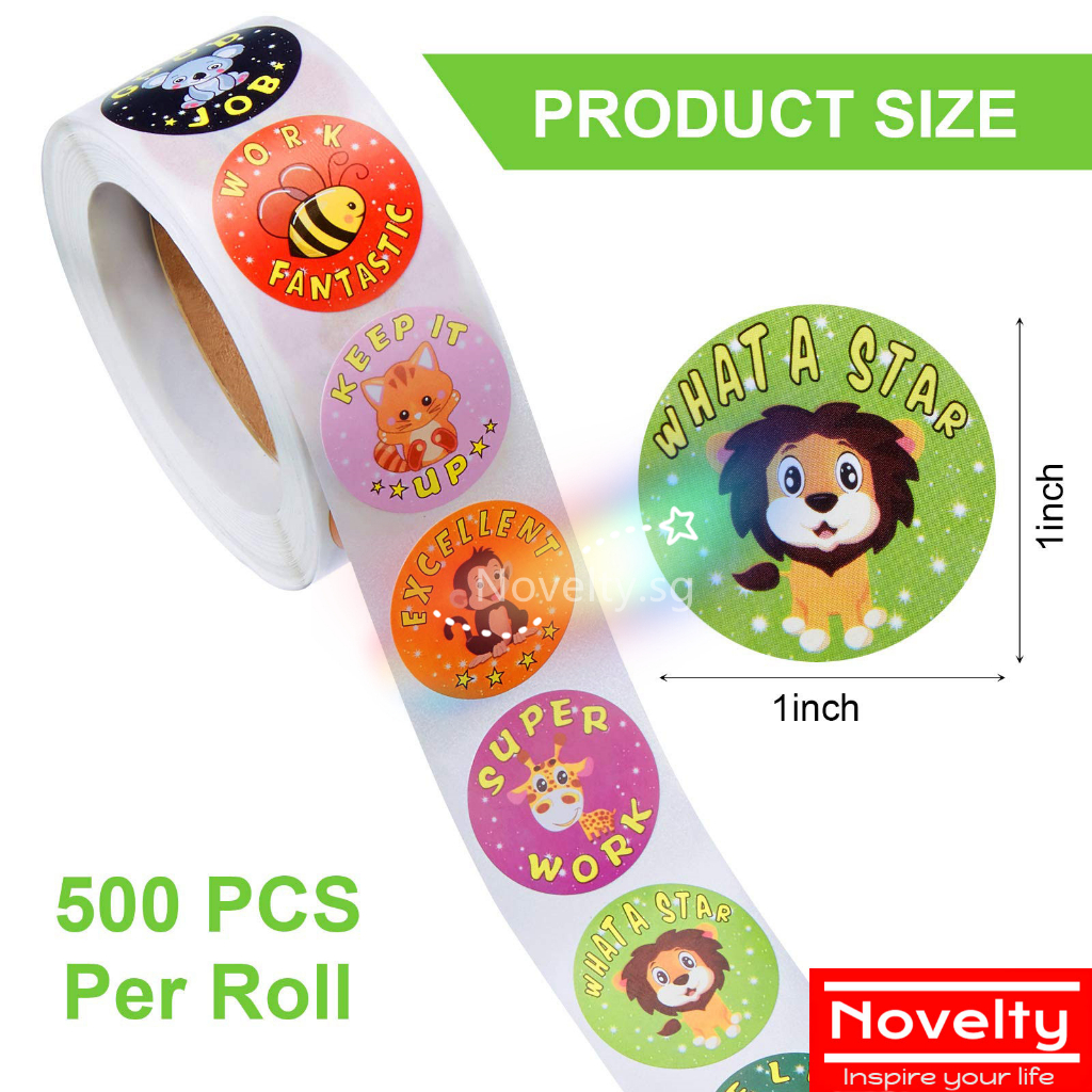 (🇸🇬 Local seller) 🏆Best seller 500pcs/roll Reward Stickers Motivational ...