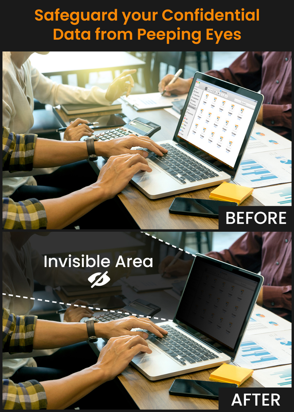 [SG LOCAL] Tecgear 13.3 14 15.6 inch Laptop Privacy Screen Filter For ...