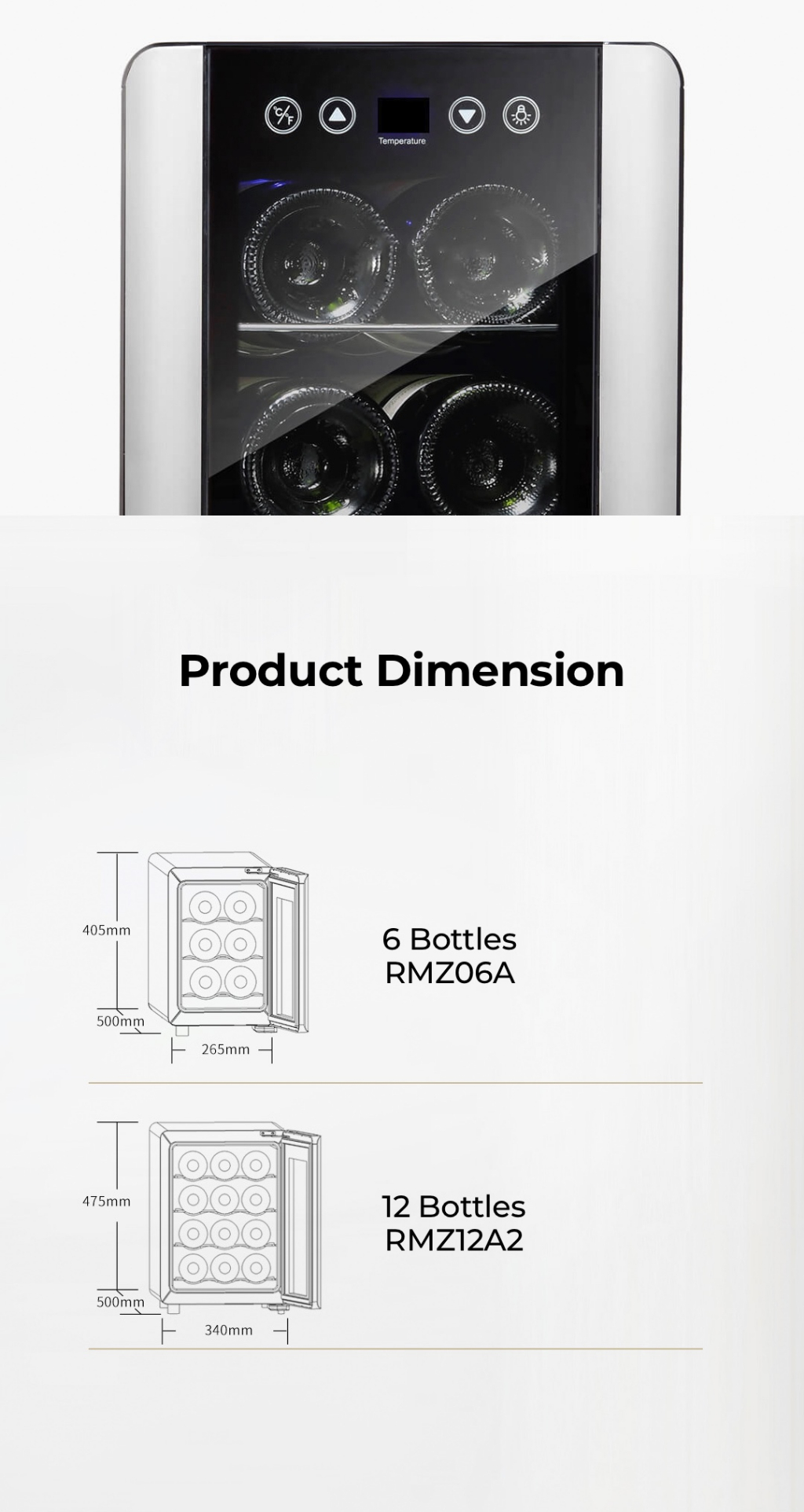 [Set] Renmaz Constant Temperature Wine Cooler [CE Certified, UK Power ...