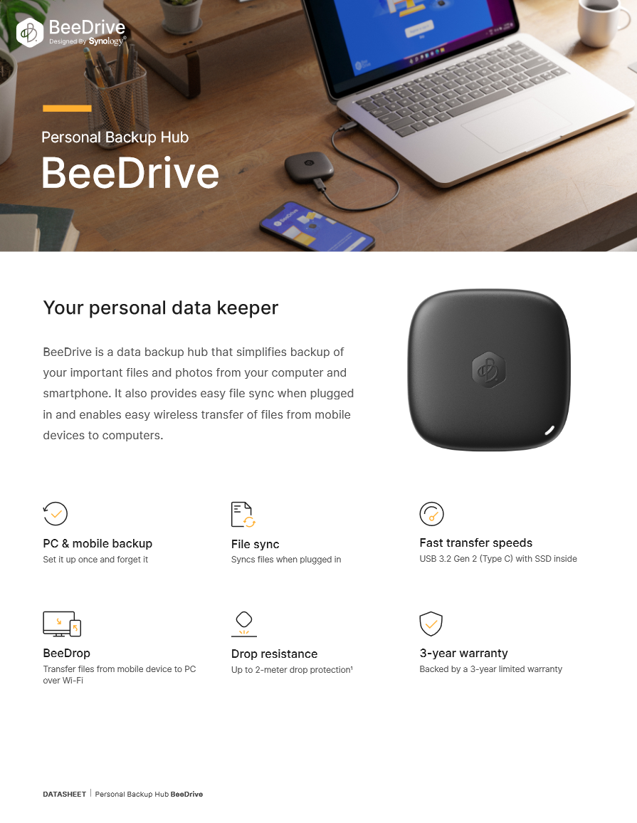 [Synology Official] BeeDrive Personal Backup Hub - Local 3-years ...