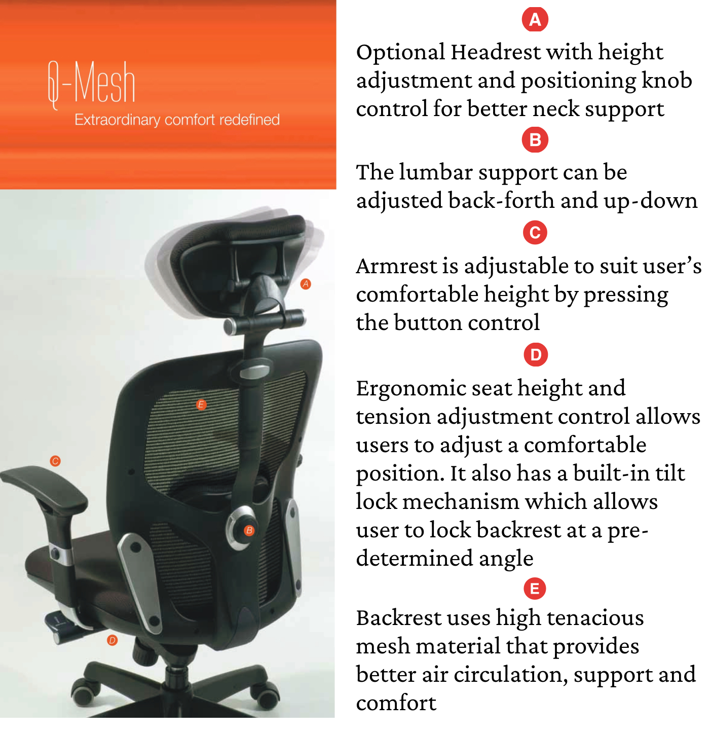 BRAND NEW Benel Q-mesh Ergonomic Chair, Home Office chair, Black colour ...