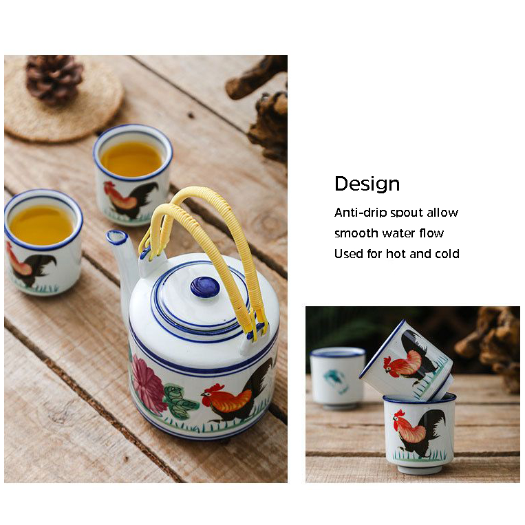 Chinese Retro Nostalgic Rooster Ceramic Teapot | High Temperature ...