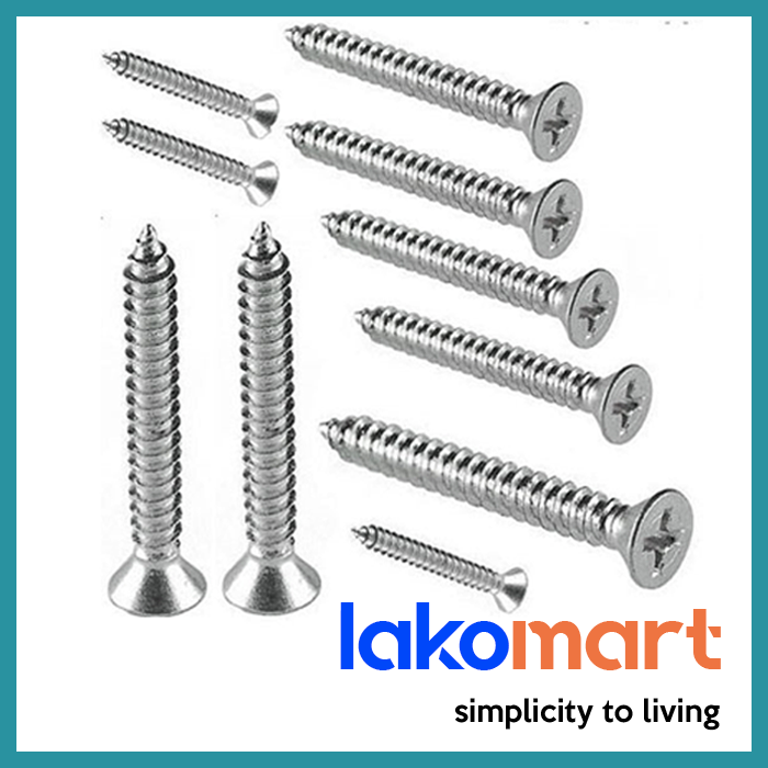 Countersunk Philip (+) Flat Head Self Tapping Screws (Pkt: 10 - 25pcs ...