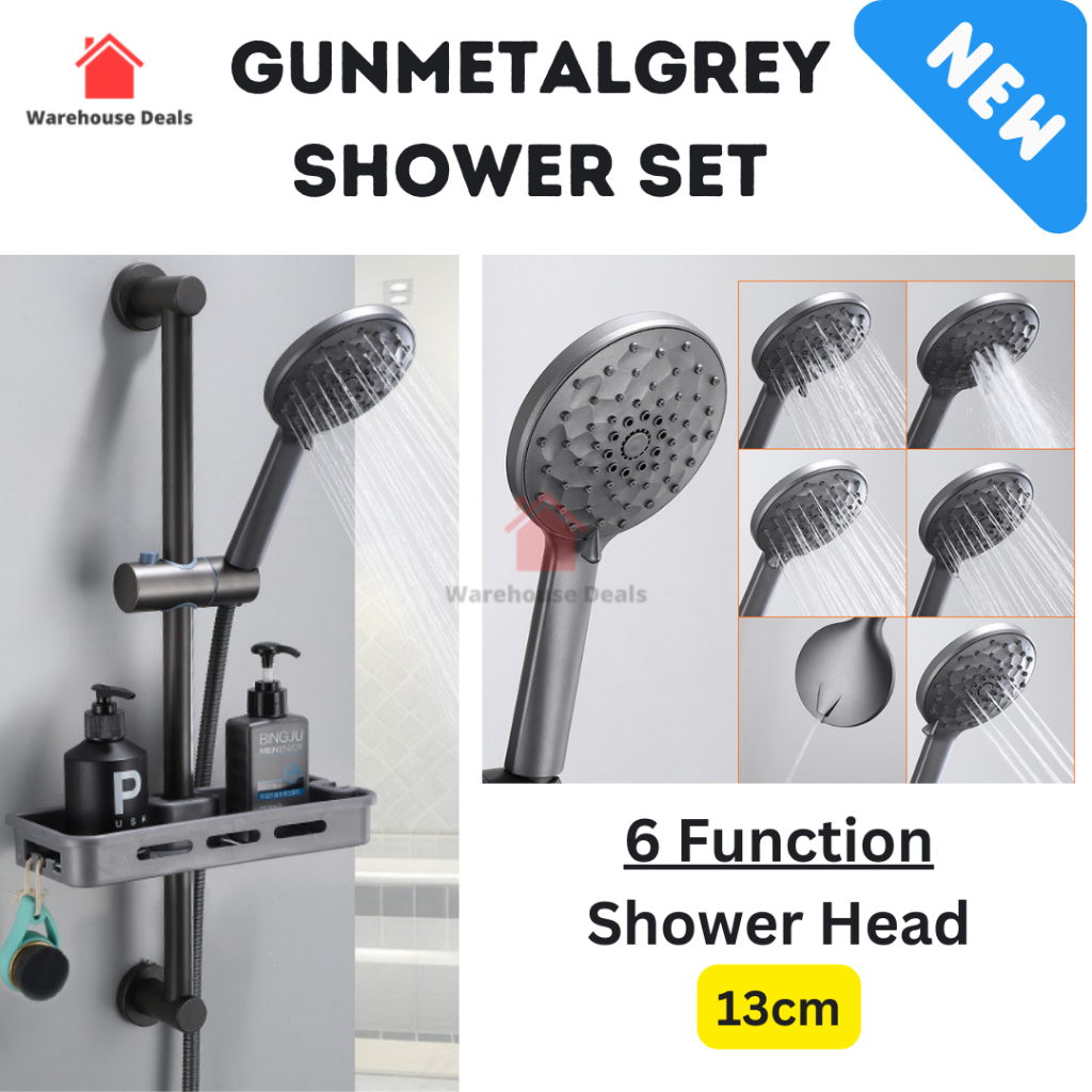 Hand Shower Set With Shower Head and Shower Bar High Pressure | Shopee ...