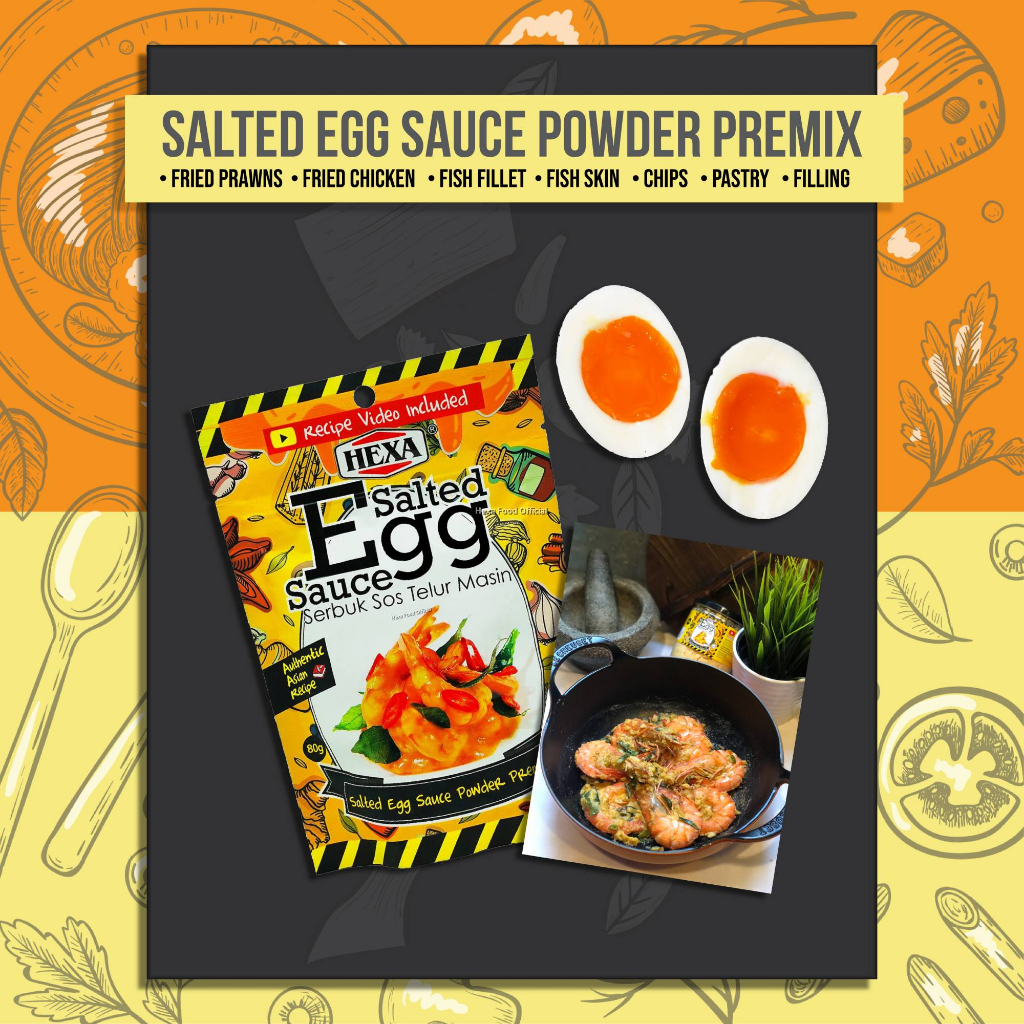 80g Hexa Salted Egg Sauce Powder Premix Bestari Golden Salted Egg Knorr ...