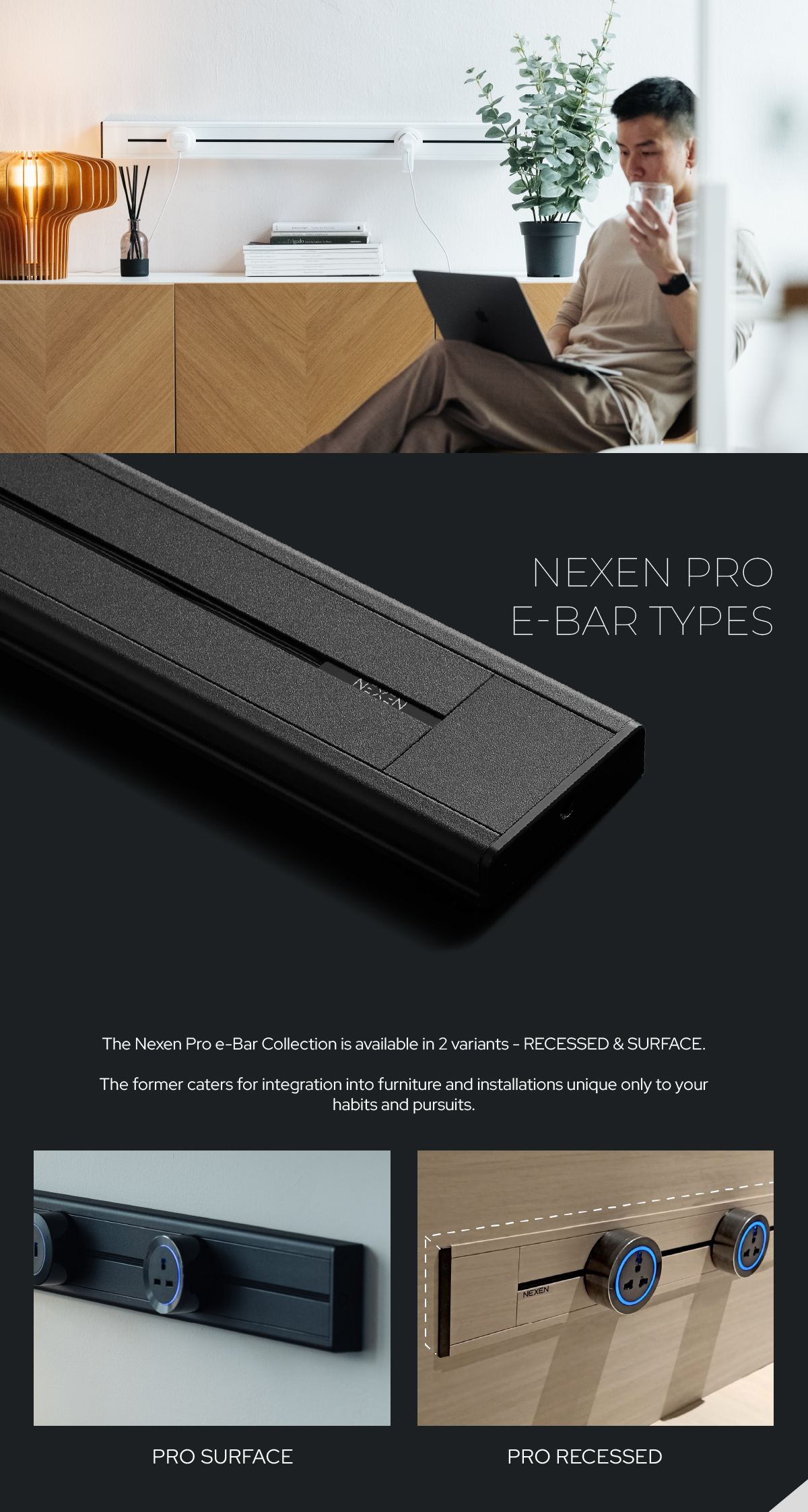 Nexen Pro Recess Power Track + 4 Adaptors (with Installation) | Power ...