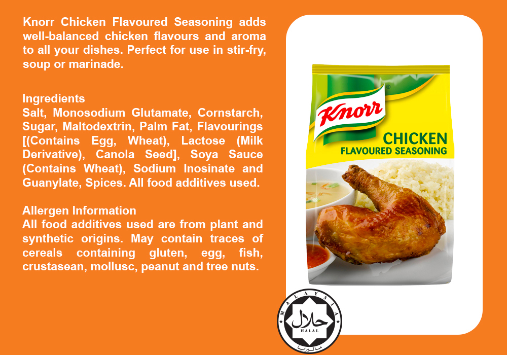 Knorr Chicken Flavoured Seasoning 1 KG 家乐鸡精调味料🔥SG READY STOCK🔥 | Shopee ...
