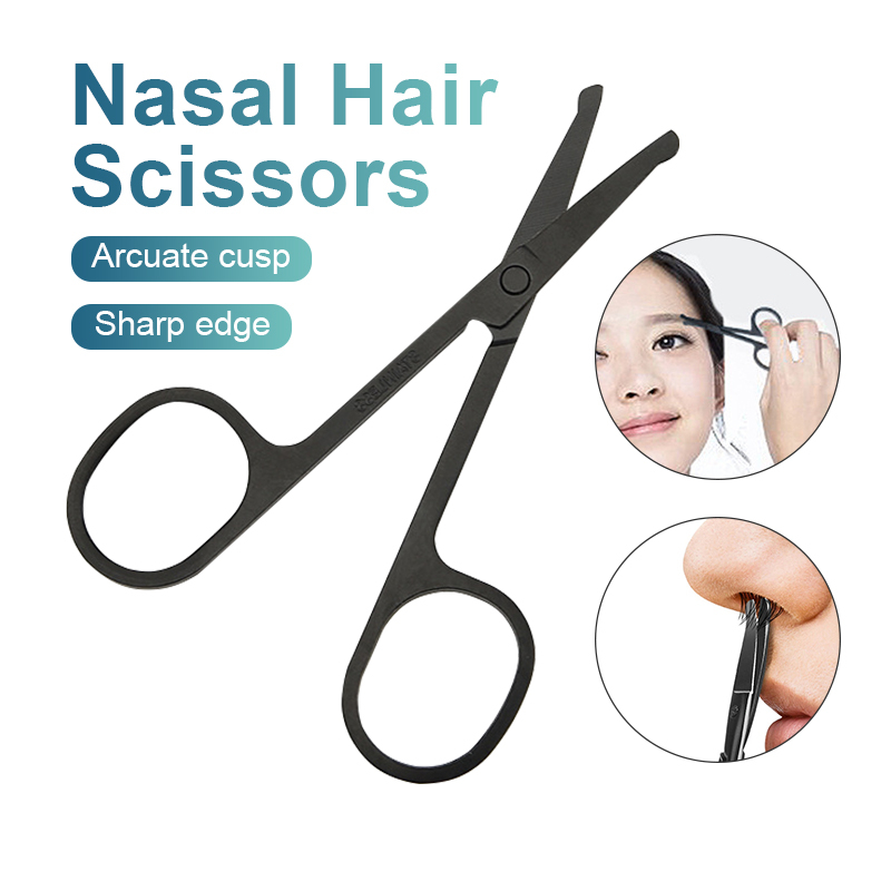 [SG Ready Stock] Nose Hair Scissors Stainless Steel Round Head Nose ...