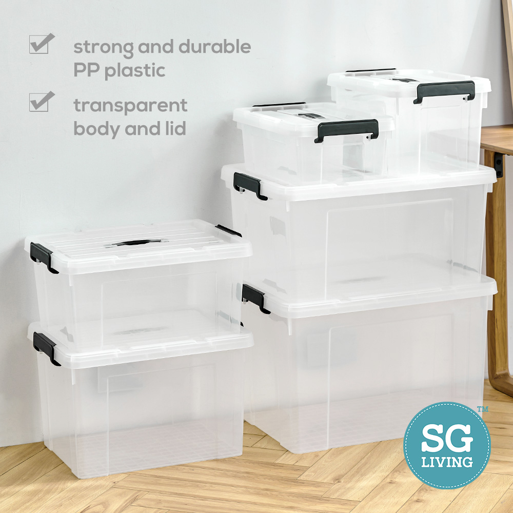 (SG Ready Stock) Stackable Storage Box | Heavy Duty | Transparent ...