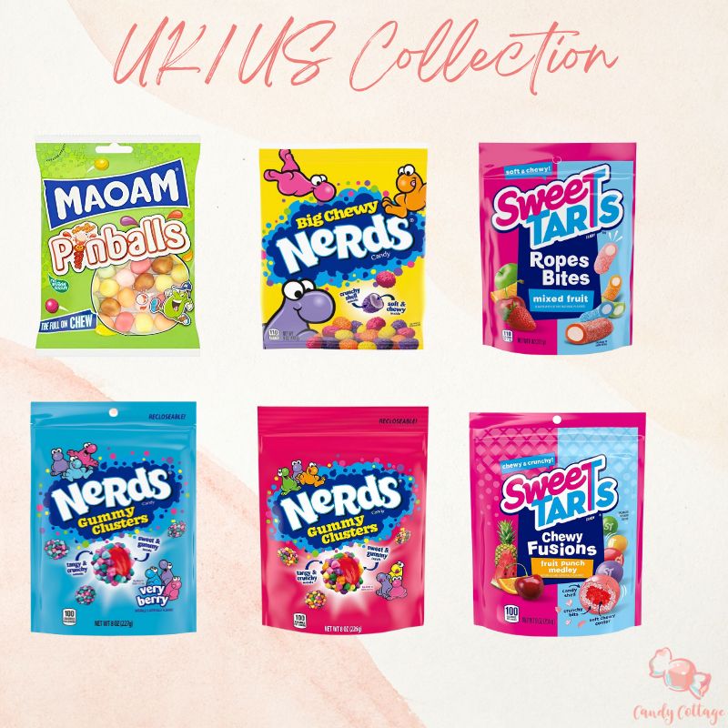 Candy Cottage x UK/US Gummy Mix - Nerds Cluster , Maoam Pinballs ...