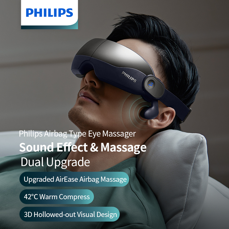 Philips Eye Massager with Heat Air Bag Massage 1200mAh Battery ...