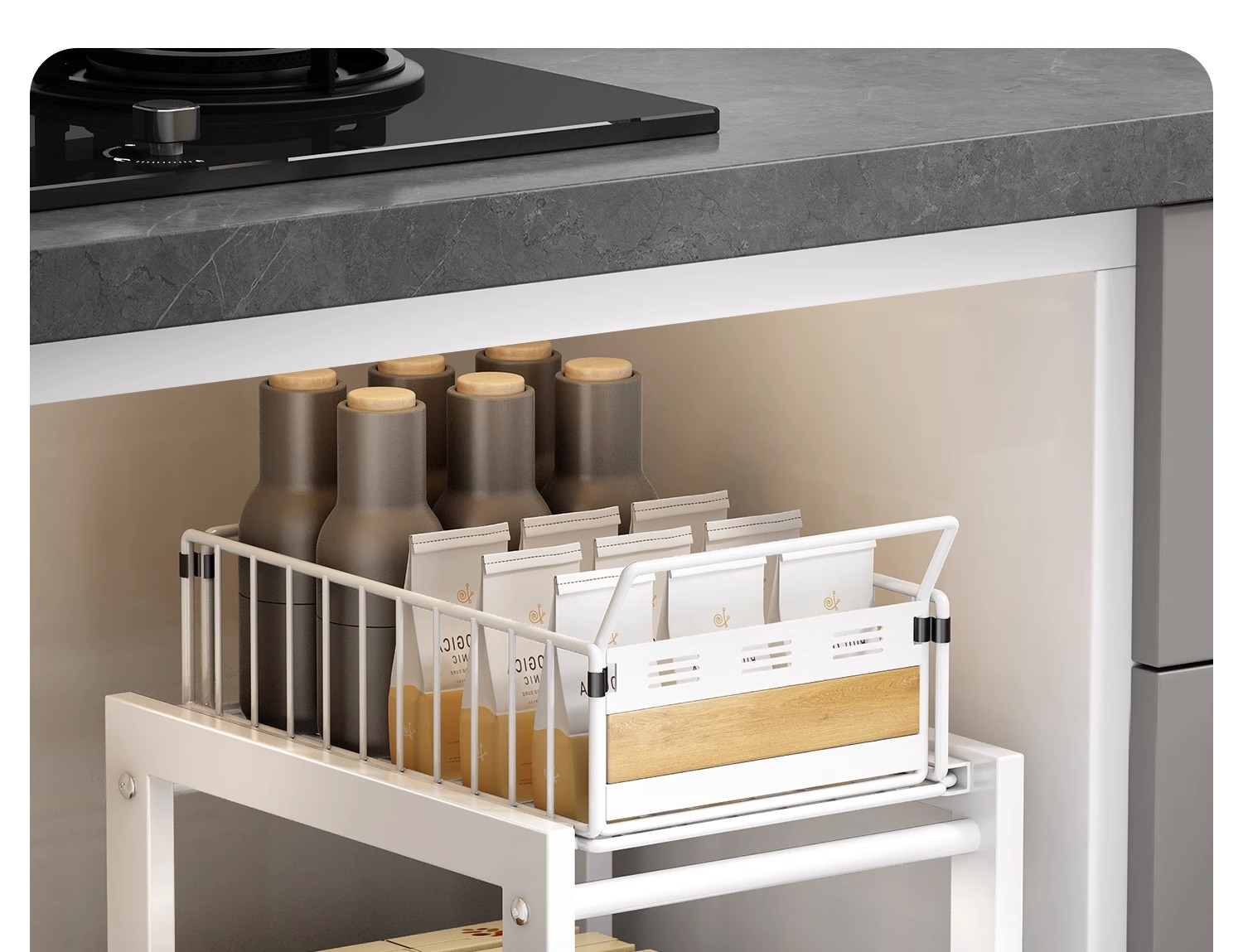 【SG Stock】Sink Rackunder sink organiser Kitchen Shelf Storage Spice ...